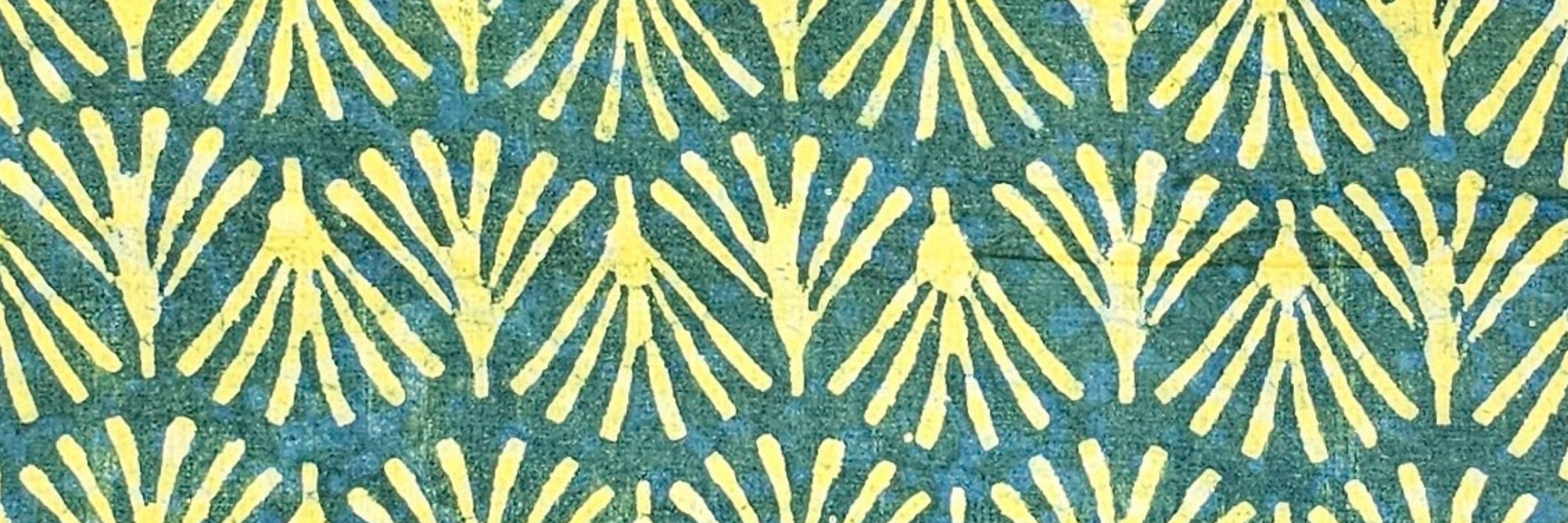 Teal Fan Dabu Print Collection — Araucaria