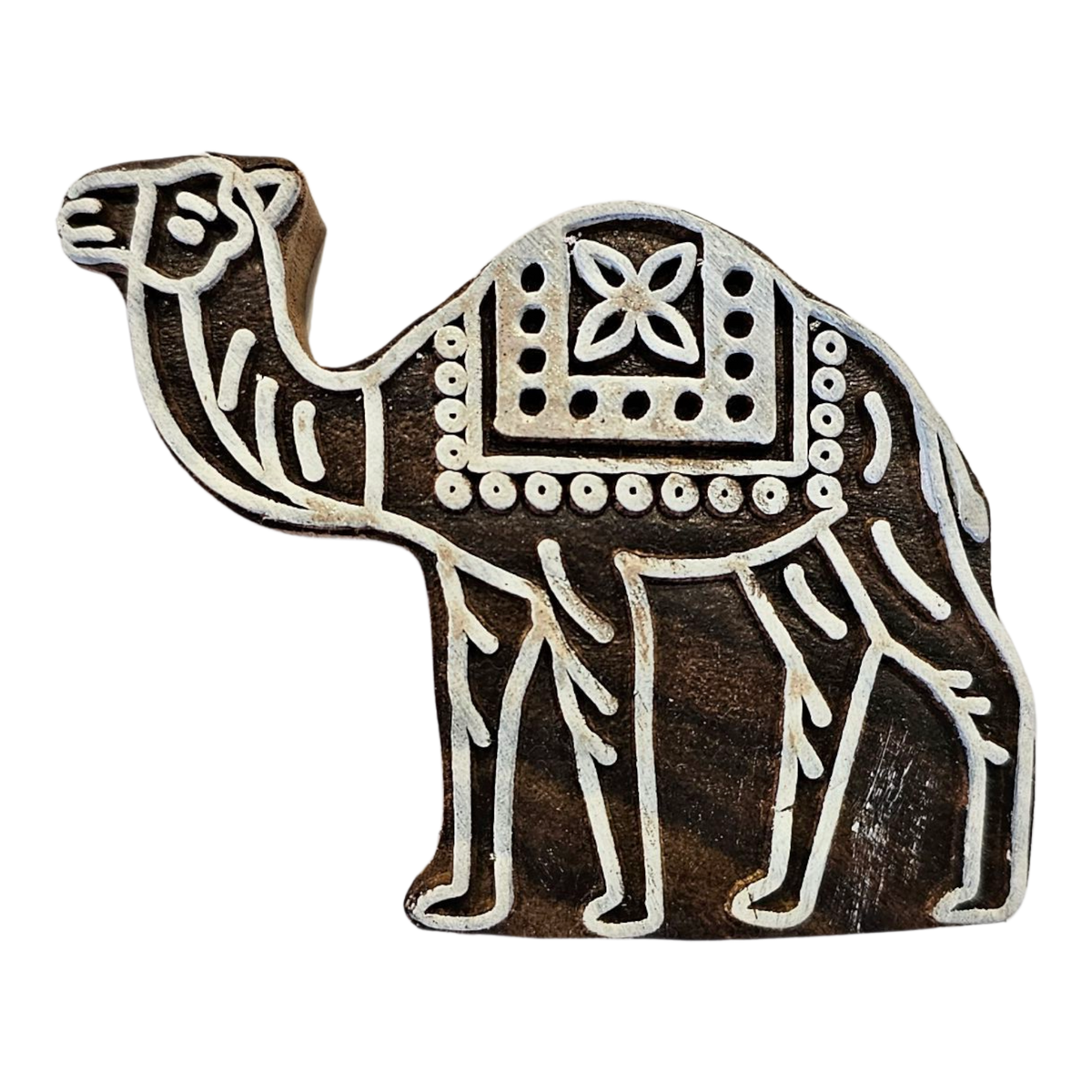 Camel Design Wooden Carved Printing Block — Araucaria